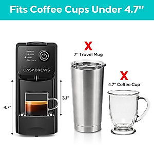 CASABREWS Espresso Machine for Nespresso Original Pods, 20 Bar Coffee Machine with 4 Brewing Modes and 21 oz Removable Water Tank, Compact Capsule Coffee Maker for Home or Office, Ideal Gifts for Mom