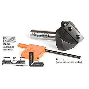 Amana Tool - RCK-456 Solid Carbide 4 Cutting Edges Insert Knife 15/32 x 1.5mm with