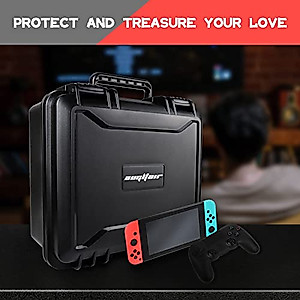 Hard Case for Nintendo Switch Travel Case, Professional Safe Case for Nintendo Switch OLED Lite Model Console Pro Controller & Accessories Waterproof Dustproof Shatter Resistant