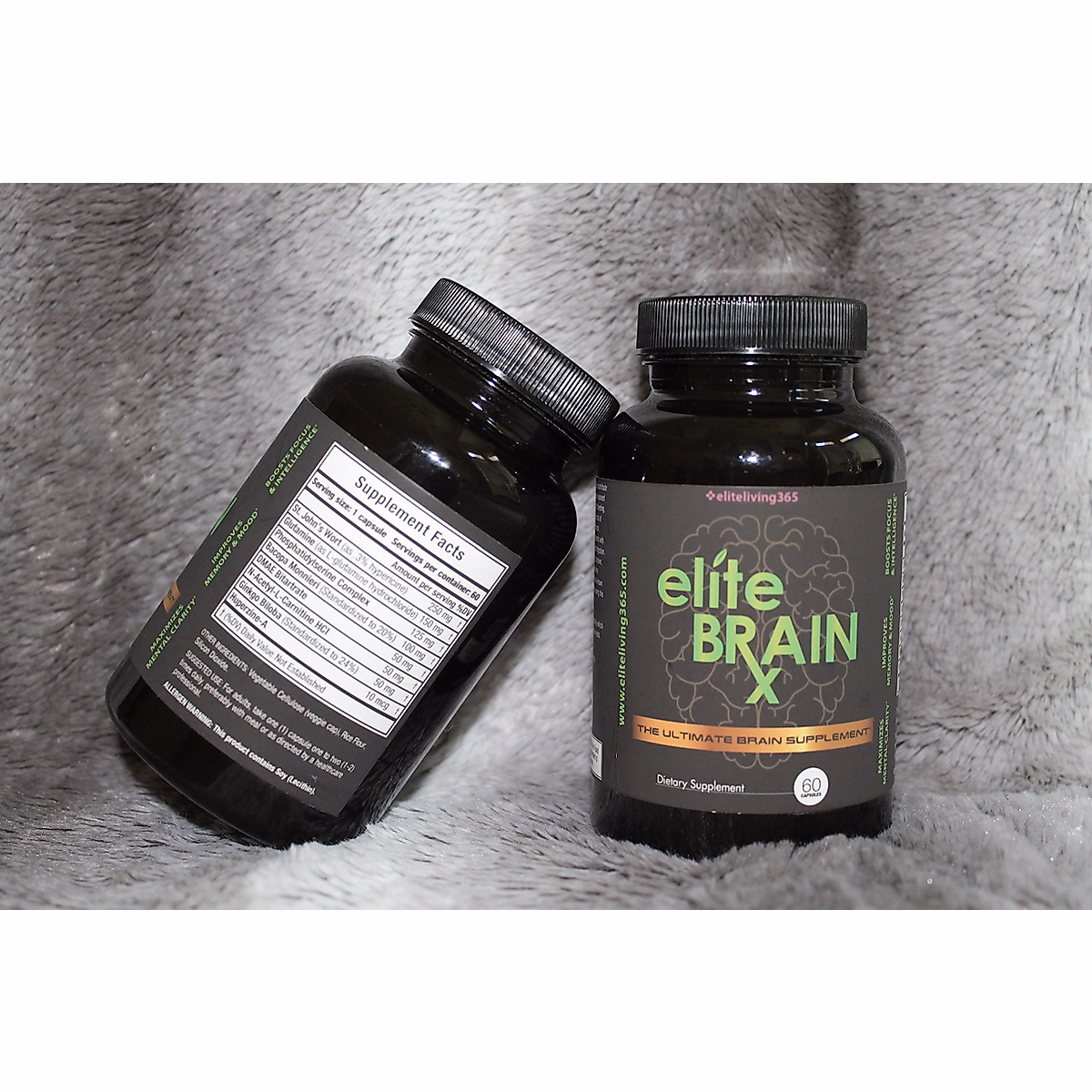 All Natural Brain Supplement – Increases Clarity, Improves Memory & Mood, Boosts Focus & Intelligence - Scientifically Formulated Nootropic for Cognitive Enhancement - Ginkgo Biloba - Elite BrainRx