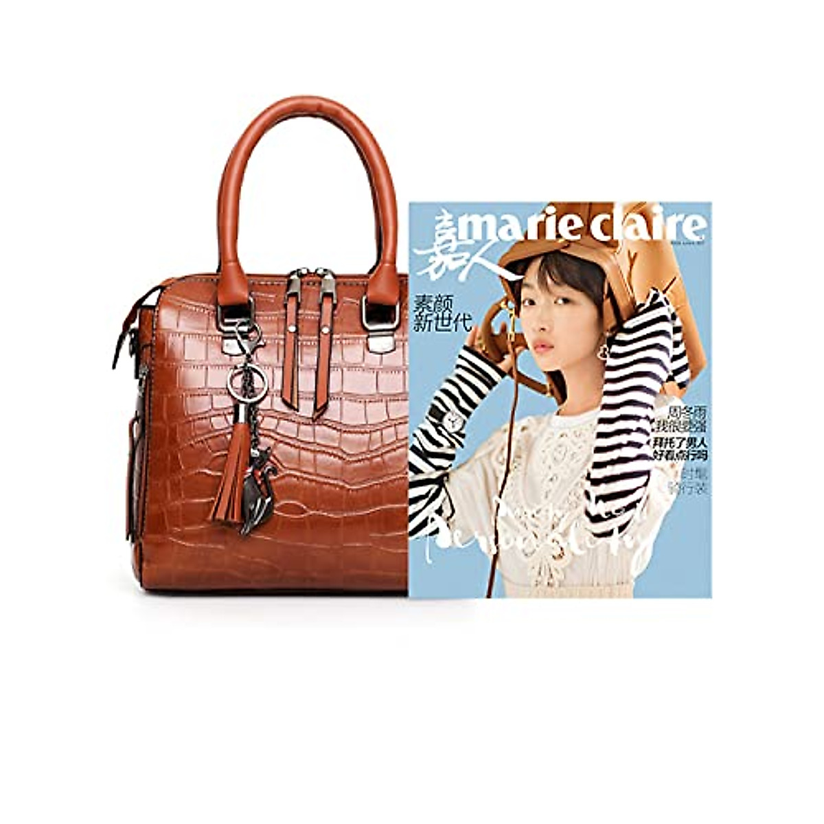 Women Fashion Handbags Wallet Tote Bag Shoulder Bag Top Handle Satchel Purse Set 4pcs (Blue)