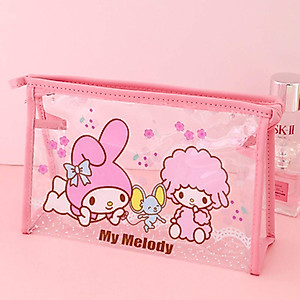 Kerr's Choice Kawaii Toiletry Bag M-elody Cosmetic Bag Kawaii Waterproof Makeup Bag Travel Storage Bag Gift for Girls Women