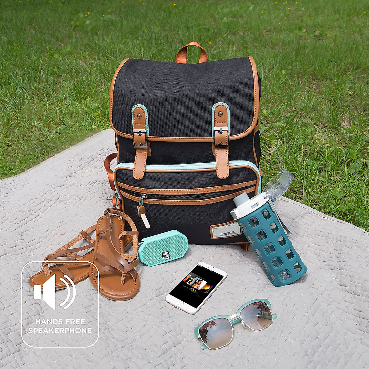 Altec Lansing Mini H2O - Waterproof Bluetooth Speaker, IP67 Certified & Floats in Water, Compact & Portable Speaker for Hiking, Camping, Pool, and Beach,Aqua