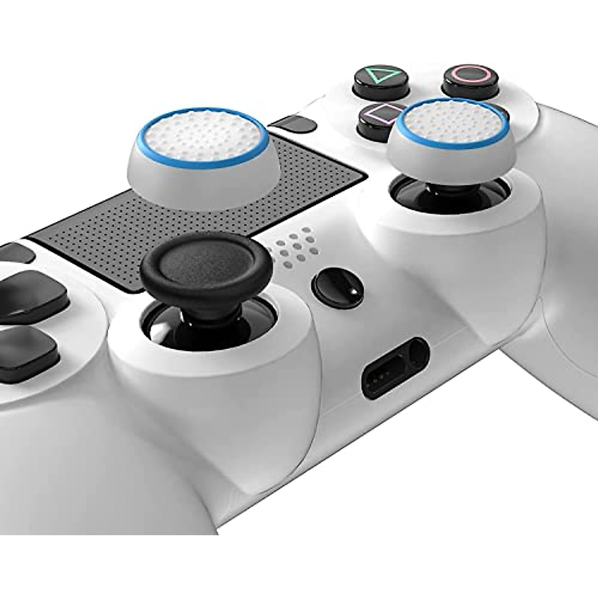 XFUNY 8 Pairs/16 PCS Replacement Silicone Analog Controller Joystick Luminous Thumb Stick Grips Caps Cover for PS4 PS3 PS2 Xbox One/360 Game Controller