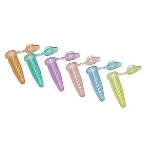 1.5/1.7 mL Microcentrifuge Tubes, Assorted Colors, Polypropylene, 500 Tubes, Lot Traceable, Certified DNase & RNase Free