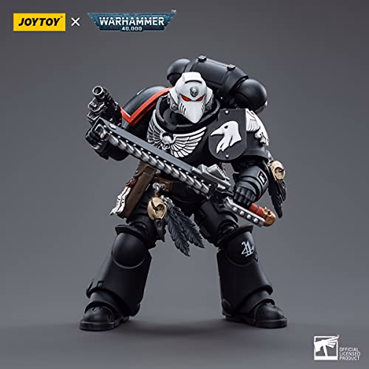 JoyToy 1/18 Warhammer 40,000 Action Figure Raven Guard Intercessors Sergeant Rychas Collection Model(4.7Inch)