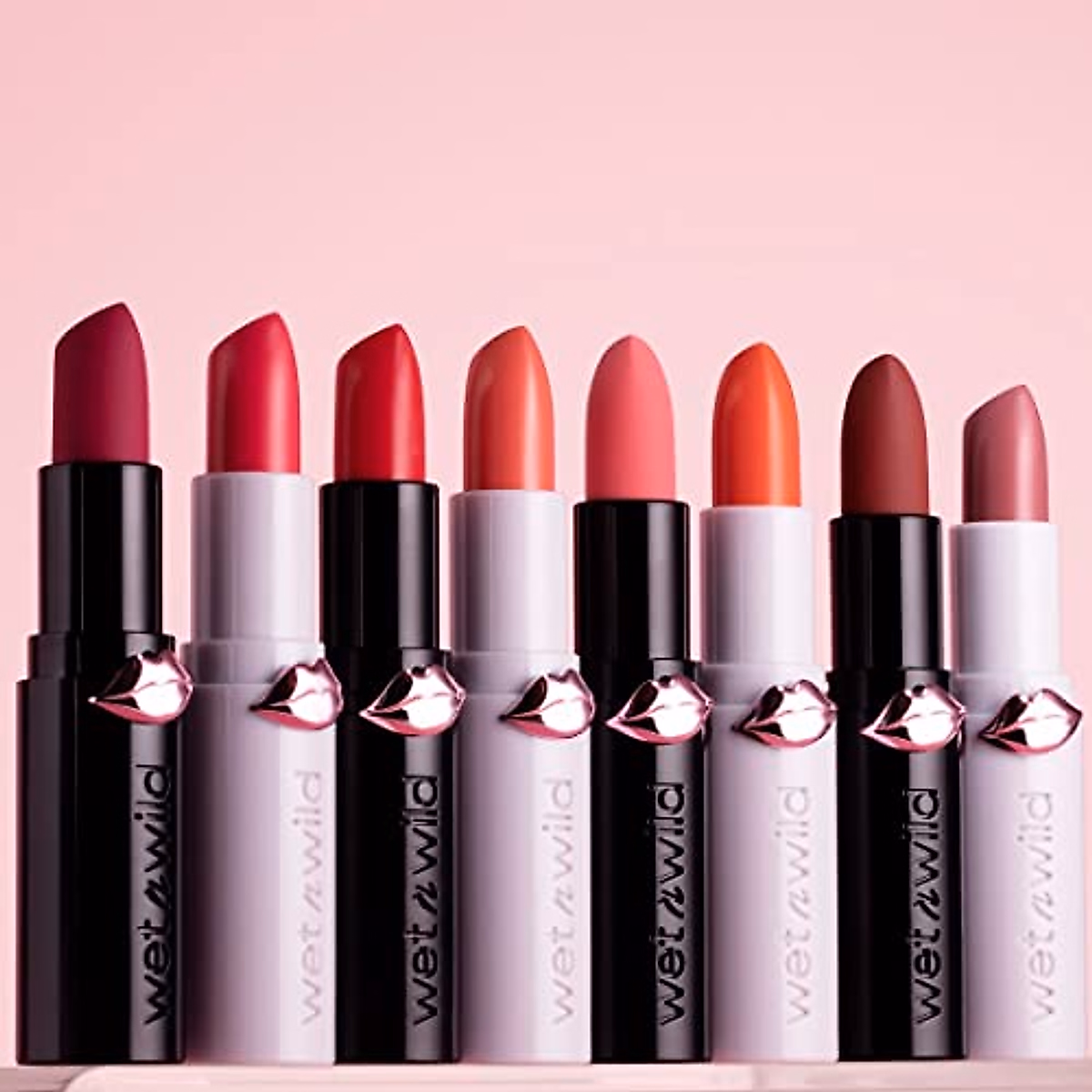 wet n wild Lipstick Mega Last High-Shine Lipstick Lip Color Makeup, Coral Bellini Overflow