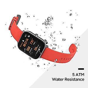 Amazfit GTS Fitness Smartwatch with Heart Rate Monitor, 14-Day Battery Life, Music Control, 1.65" Display, Sleep and Swim Tracking, GPS, Water Resistant, Smart Notifications, Obsidian Black