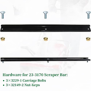 POSFLAG 23-3730 Rotor Blade Paddle with Toro 23-3170 Scraper Blade for Toro S-200, S-620, S200, S620 and Snow Master 20 Snowthrowers