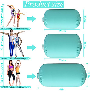 CZGBRO 4FT Air Roller Air Spot Gymnastics Air Barrel, Air Mat Tumble Track Gymnastic Equipment Inflatable Tumbler Backbend Trainer with Electric Pump for Yoga Cheerleading Home & Water Use