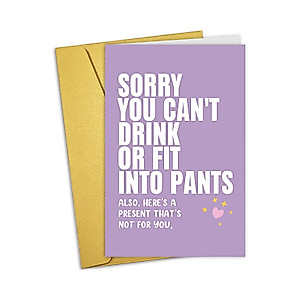 Nchigedy Funny Baby Shower Card, New Baby Congratulations Card for Her, Sarcastic Greeting Card for Mother To Be, Humorous Pregnancy Card