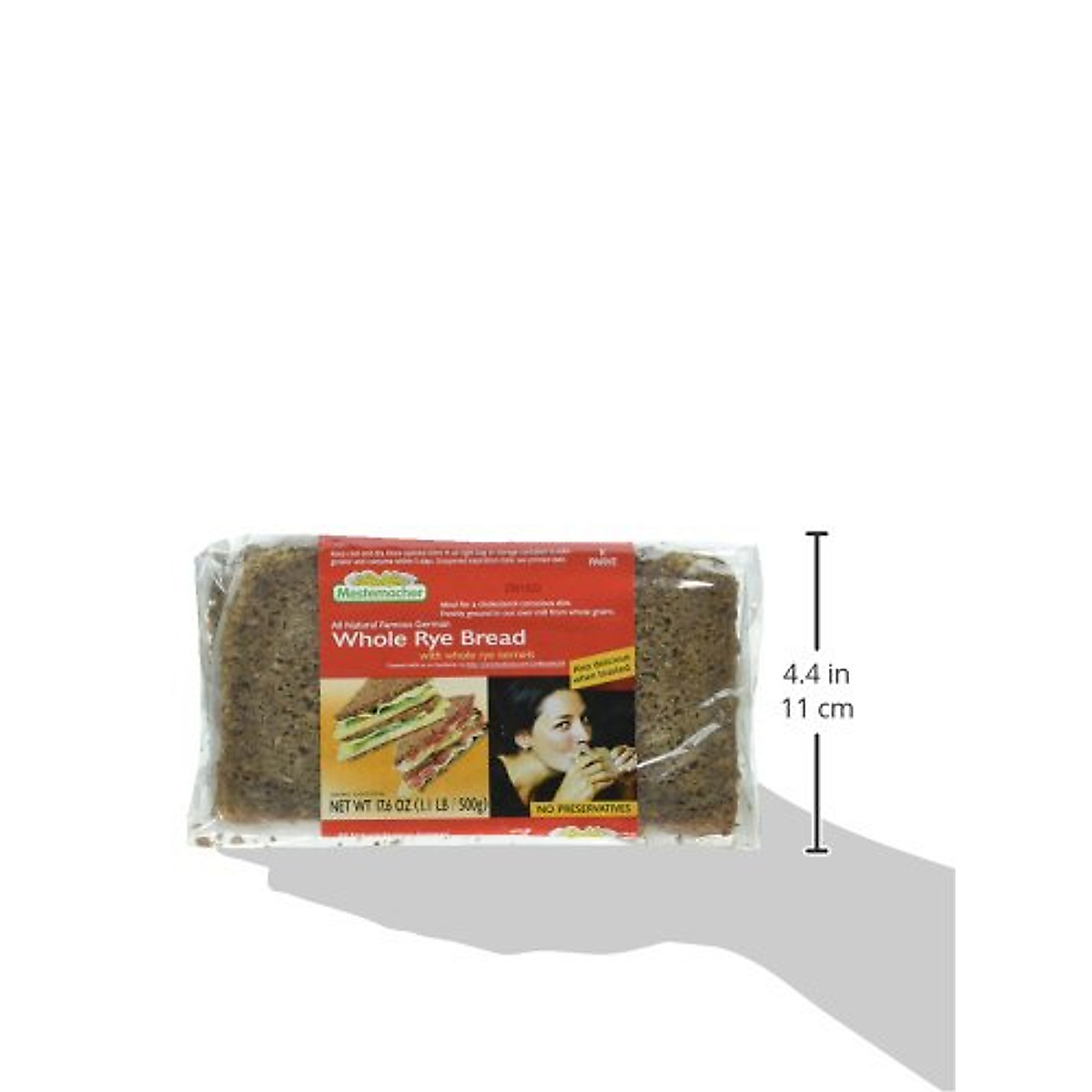 Mestemacher Rye Whole Bread, 17.6 Ounce - 1 each.