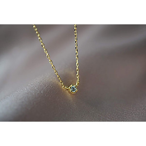 Tiny Gold Zirconia Necklace - Dainty Bling Necklace - Diamond Necklace - Choker Necklace - Handmade - Minimalist Jewelry