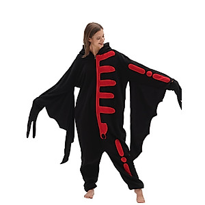 Mothman Halloween Onesie Adult Pajamas Cosplay Animal Homewear Sleepwear Jumpsuit Costume for Women Men