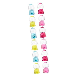 Gumball Machine 12 pcs Saving Grabbing Miniature Desktop Gifts Unique Desk Decoration for Bank Great Green Machine Inch Mini Gum Gumball Plastic Colorful Coin Money Candy Machines