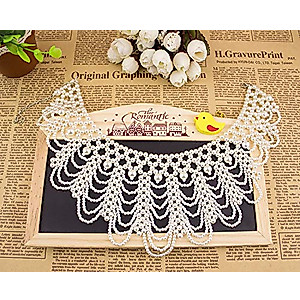 RBG Dissent Collar Necklace for Women Detachable Pearl Beaded Blouse Fake Collar Choker Necklace,Ruth Bader Feminist Collar Necklace