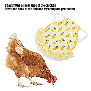 Pet Vest, Make The Chickens Feel Warm Hen Aprons Designed with Elastic Band Make The Feathers Grow Better for Home for Outdoors for Daily for Chicken(Pineapple)