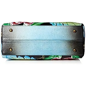 Anuschka Anna Hand Painted Leather Women's Organizer Satchel, Whimsical Garden