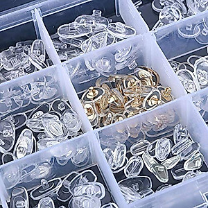 Eyech Eyeglass Nose Pads Set 150 Pairs Soft Anti-Slip Air Chamber Glasses Nose Pad Set Eyeglass Repair Kit