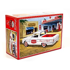AMT 1960 Ford Ranchero w/Coke Chest (Coca-Cola) 2T 1/25th Scale Model Kit, White (AMT1189M)