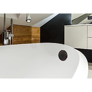 CalcMetal Single Hole Bathtub Drain Overflow Plate with One Matching Screws, Easy to Install, Venetian Bronze