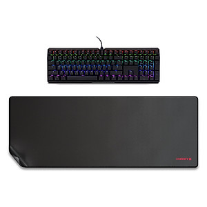 Cherry MX 3.0S Mechanical Keyboard MX Red Silent Switches for Gaming and Office Bundled with Premium XXL Desk Mat.