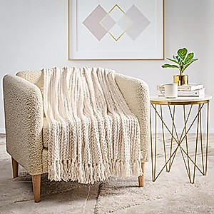 Lumina Lou Knitted 50"x70" Oversized Throw for Couch & Bed - Super Soft & Cozy Chenille Knit Decorative Blanket