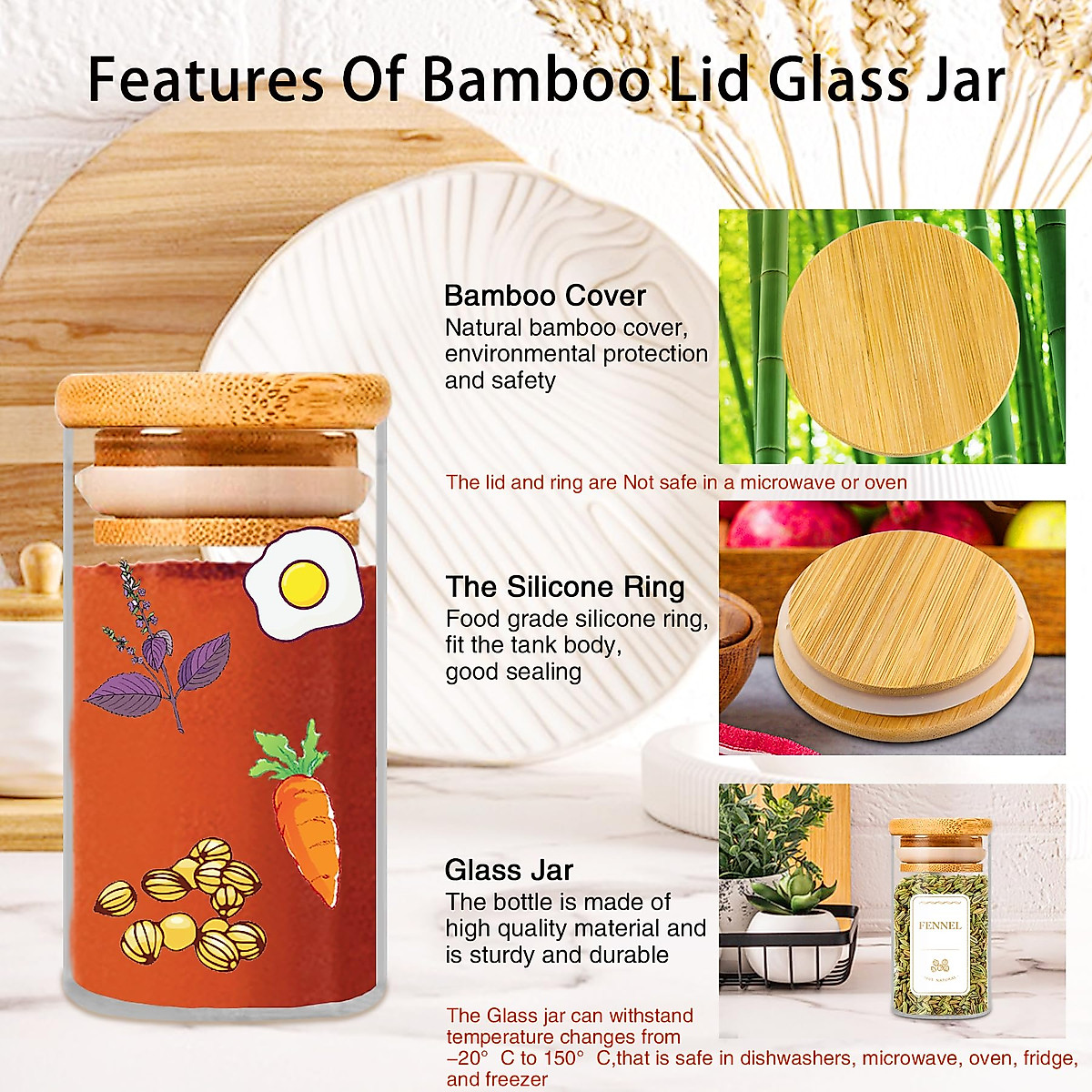 BGraceyy Spice Jars with Labels, 35 Pcs 4 oz Glass Spice Jars with Bamboo Lids, Minimalist Stackable Airtight Spice Containers with 426 labels for Home Kitchen, Pantry, Spice Cabinet, Drawer, Rack