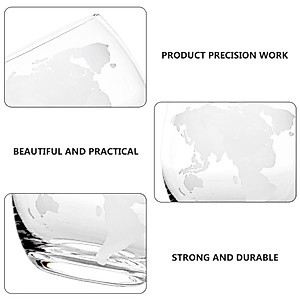 UPKOCH 450ML Clear Glass Water Cup Set 2Pcs World Map Design Whiskey Glasses Crystal Shot Glasses Coffee Mugs Summer Water Tumbler Fiesta and Cinco de Mayo Party Supplies