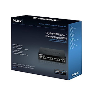 D-Link VPN Router, 8 Port Gigabit with Dynamic Web Content Filtering (DSR-250)