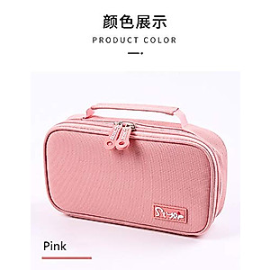 Pencil Case Large Capacity Pen Case School Large Storage Pencil Pouch Organizer case (Pink)…