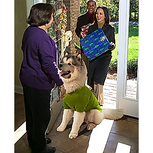 Kickred 2 Pieces Basic Cotton Dog Hoodie Sweater, Soft Pet Clothes Dog Sweatshirts, Dog Outfit Coat Pullover with Pocket and Leash Hole for Small Medium Large Dogs, L