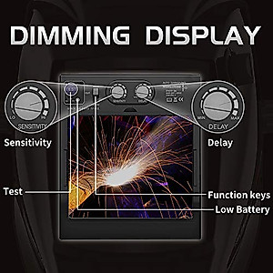 Monster & Master Auto Darkening Welding Helmet, 4 Arc Sensor Wide Shade, Large Viewing Screen Welding Mask, Welding Helmets for Men, MM-001