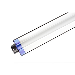 2 Pack LSF8541 T5 4Ft 54W Linkable Single Strip Grow Lights with 2" Wide Mirror Reflector and Full Sun 6500K Spectrum and 5000 Lumens, Great for Seeding and VegGrow!