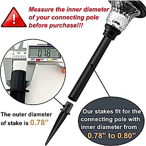 Metal Stake Solar Lights Replacement Spike (6PCS)…