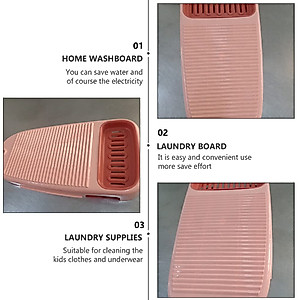 Cabilock Portable Washing Machine Plastic Washboard Hand Washing Boards Non Slip Wash Board Manual Washing Clothes Boards for Manual Laundry Cleaning Tool Laundry Washboard (Random Style)