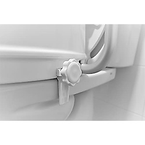 PEPE - Toilet Seat Riser with Handles, Toilet Seat Risers for Seniors, Toilet Riser with Handles, Raised Toilet Seat with Lid, Handicap Toilet Seat with Handles Over Toilet, White 4"