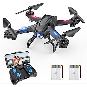 UranHub Drone with Camera for Beginners, 2K HD Camera FPV Drone for Adults with Altitude Hold, Headless Mode, Gesture Control, Voice Control and Trajectory Flight