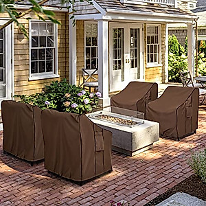 COSFLY Patio Furniture Covers for Outdoor Chairs Waterproof Clearance, Outside Furniture Deep Seat Cover, Fits up to 31.5W x 33.5D x36H inches(2 Pack)