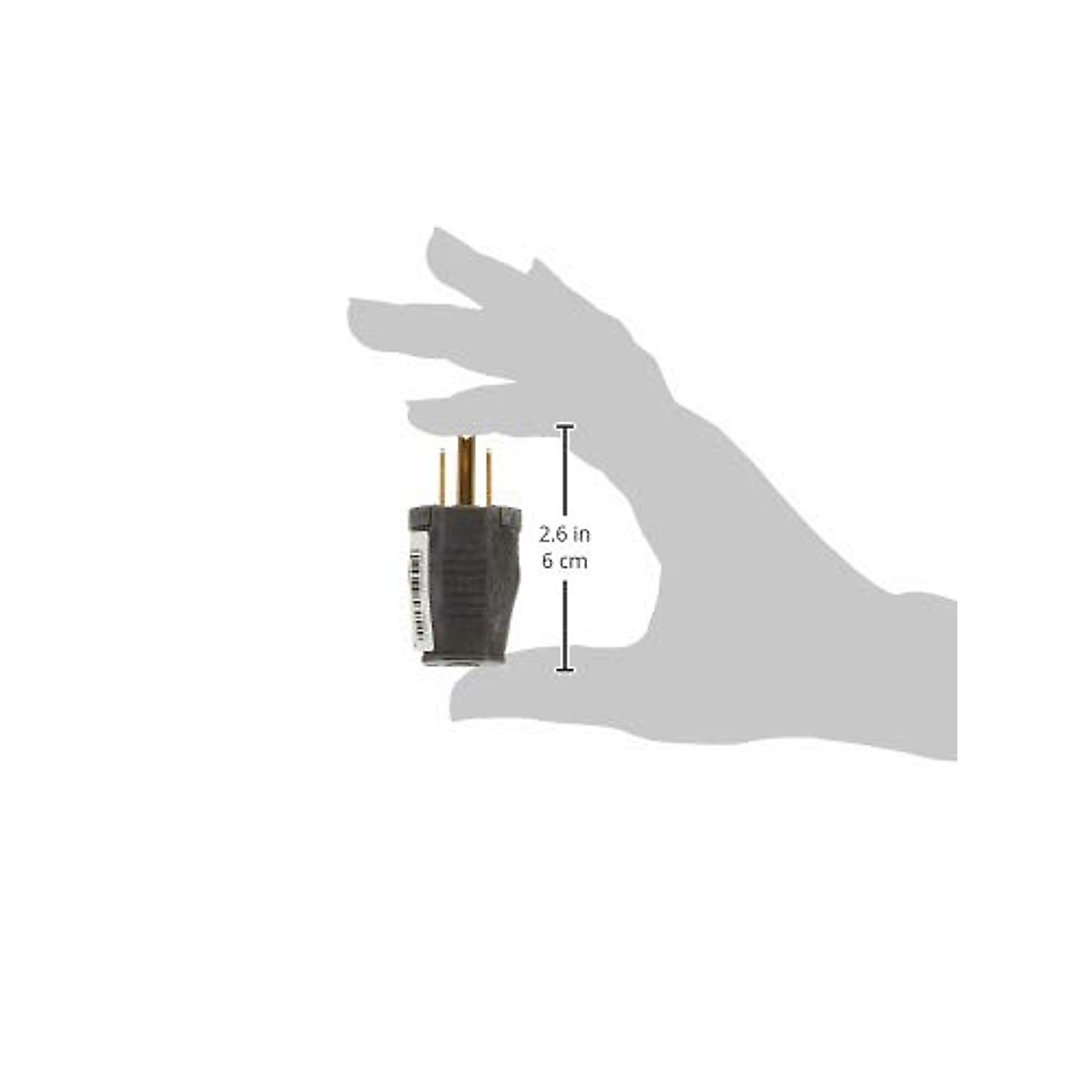 Leviton 3W101-E 2-Pole 3-Wire Grounding Plug, 10-Pack, Black