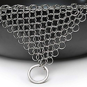 Amagabeli Baguette Pan 15" x 13" Bundle 2 Generation Cast Iron Cleaner 8”x6”