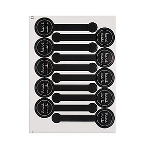 20 Sheets(200Pcs) Food Retail Package Seal Self Adhesive Paper Sticker Labels Sealing Stickers Tamper Evident Labels Decorative Labels for Handmade Baking Craft Arts and More