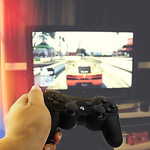 JAMSWALL Controller for PS3, Wireless Bluetooth Controller Gamepad Joystick, Double Vibrating Controller for Sony Playstation 3 with Charger Cable Cord Thump Grips