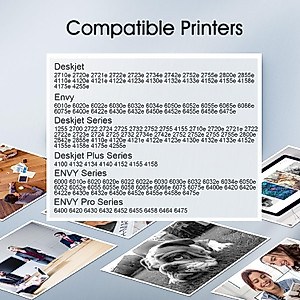 H&BO TOPMAE Remanufactured Ink Cartridge Replacement for HP 67 67XL Ink Cartridge for Envy Pro 6055 6455e 6055e 6452 6052 6075 DeskJet 2755e 2752 4152 4155e Printer（1 Black 1 Tri-Color