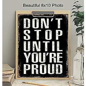 Motivational Wall Art Posters - Inspirational Gifts for Men - Entrepreneur Wall Art - Inspiring Positive Quotes Sayings - Encouragement Gifts - Encouraging Wall Decor - Home Office, Gym Wall Decor