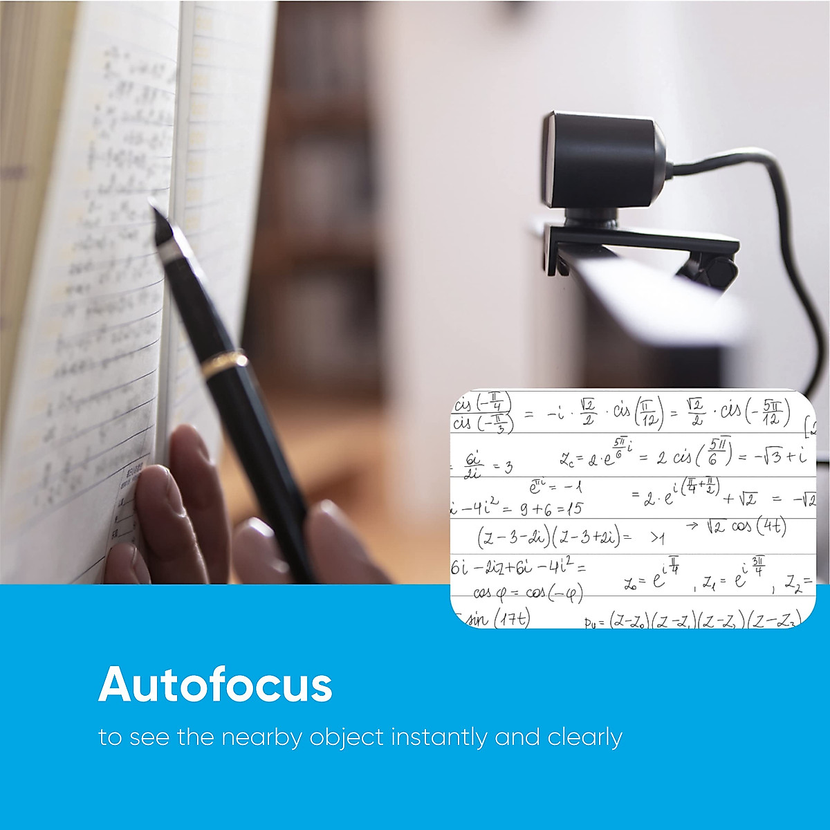 HiLook U14P 2K HD Webcam with Noise-Canceling Mic, Autofocus & Privacy Cover, Low Light Correction Computer Camera, USB Streaming Web Camera for Zoom/Skype/Microsoft Teams/FaceTime, PC/Mac/Laptop