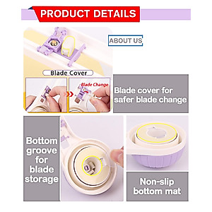 Oythiem Circle Cutter Tool for Paper Crafts - Perfect Circle Maker with Ease - Rotary Cutter Round Cutting Knife with 3 Replaceable Blades for Scrapbooking, Card Making, Art and Diy Crafts (Green)