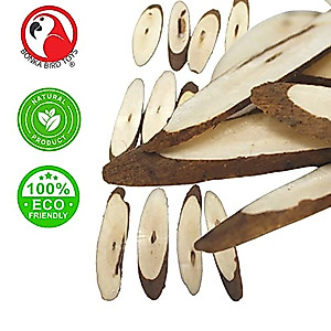 Bonka Bird Toys 3405 (Pk12) Extra Thin Natural Sola Slices 2.25" x 0.125", Medium Parrot Foot Talon Cage Toy, Conure, Lories, Lorikeets, and Similar