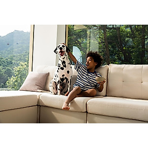 LINSY HOME Oversized Modular Sectional Sofa, RUBIK III 4 Seat Modular Sofa with Ottoman, L Shaped Corner Couch with Storage, All Covers Changeable Washable, Beige