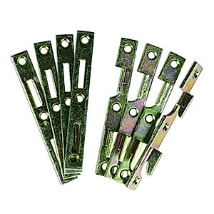 Osborne Bed Rail Hanger Hardware (8 Pieces), Easy to Install, Allow for Attachment of Wood Bed Rails to Wood Bed Posts, Excellent Grade Metal, Overall Dimensions: 5" X 5/8"
